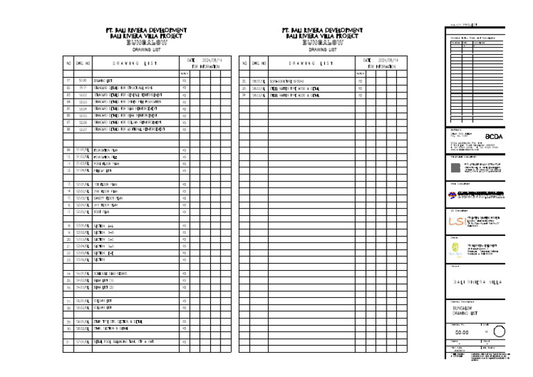 S00BL List DWG | PDF