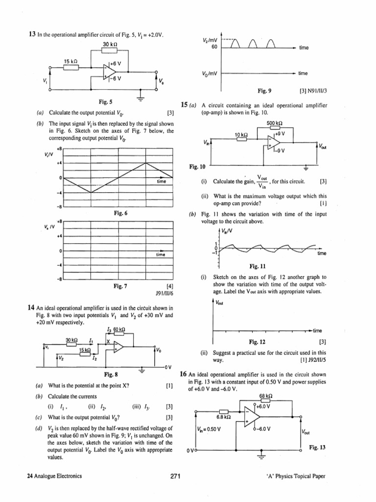 A24 - Analogue - Electronics (Dragged) 3 | PDF | Operational Amplifier | Amplifier