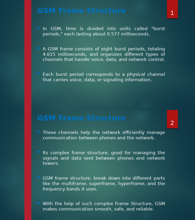 GSM Frame Structure | PDF