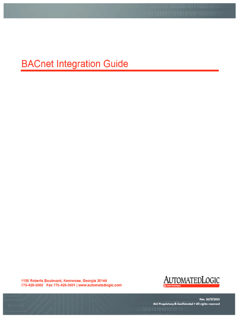BACnet Integration Guide - Automated Logic | PDF