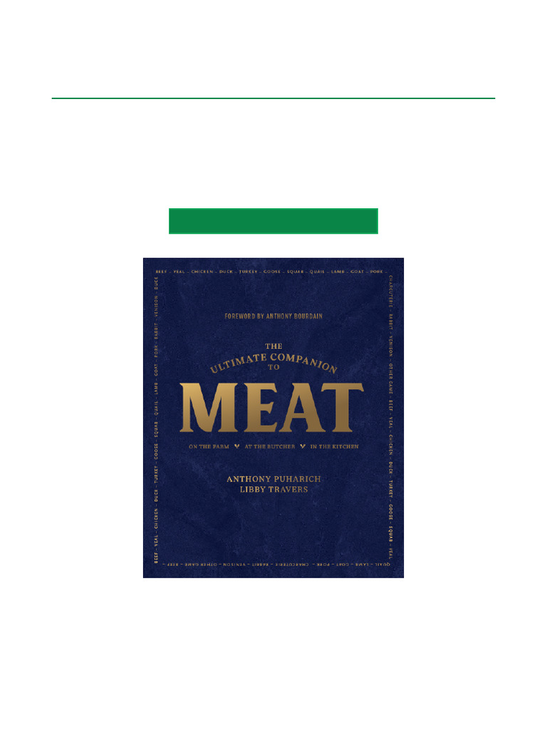 Order Now The Ultimate Companion To Meat On The Farm, at The Butcher, in The Kitchen PDF DOCX ...