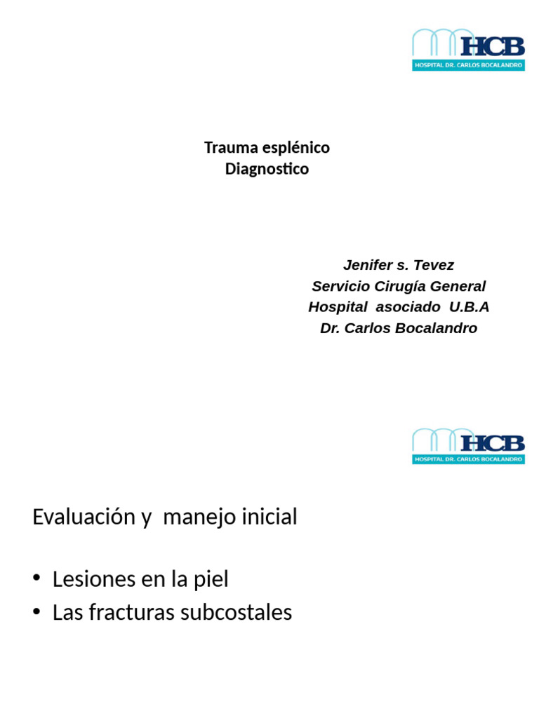 Diagnostico Trauma Esplenico | PDF