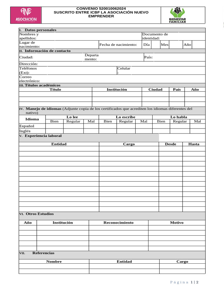 Hoja De4 vidaMANOS UNIDAS | PDF