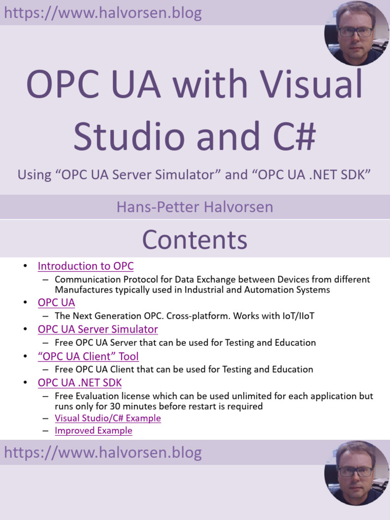 OPC UA With Visual Studio and CSharp | PDF | Soap | Computing
