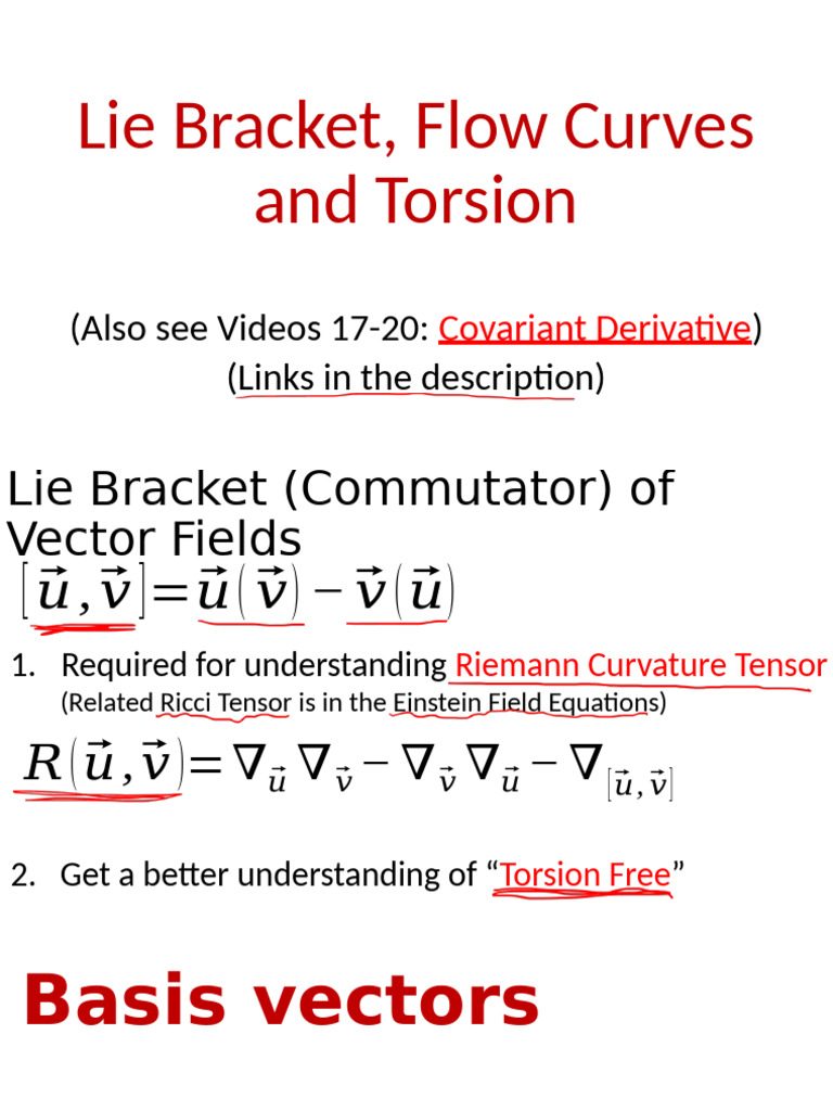 TensorCalc 21 Lie Bracket Flow Curves Torsion | PDF | Mathematical Analysis | Algebra