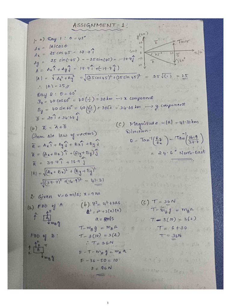 Physics Assignment 1 | PDF