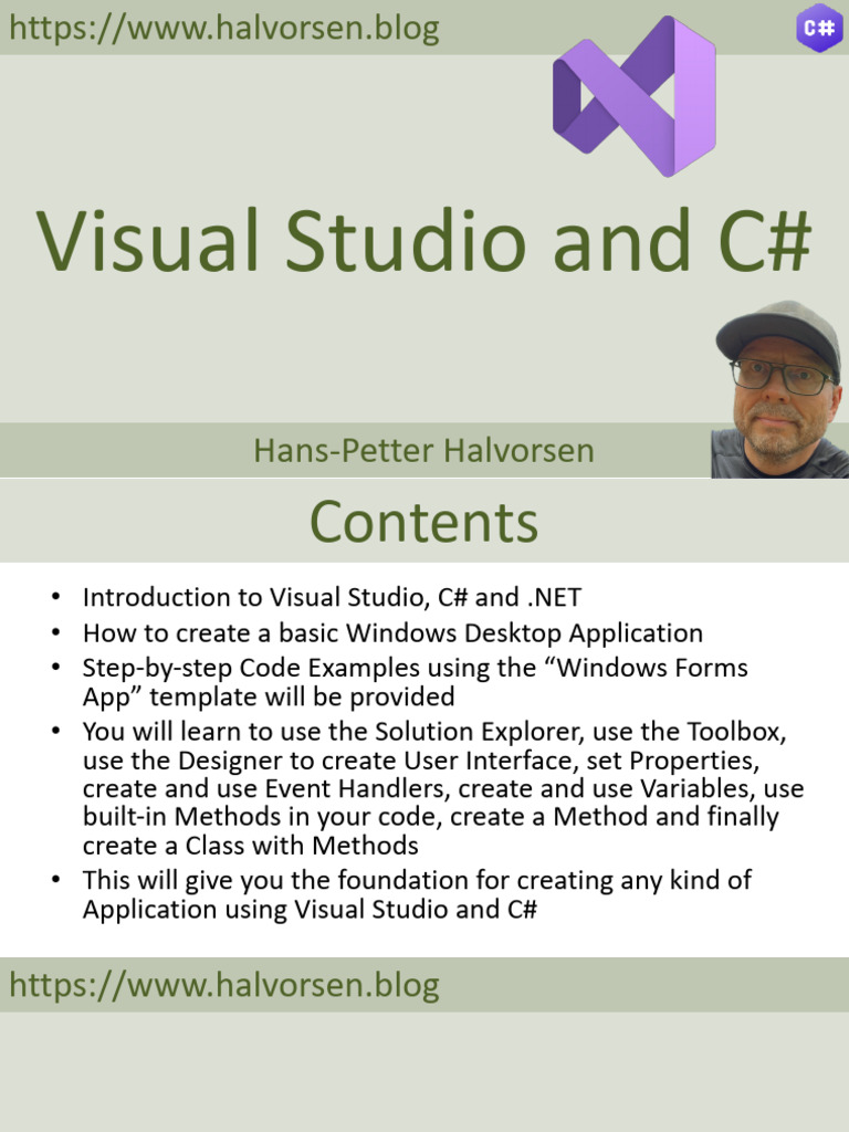 Introduction to Visual Studi | PDF | C Sharp (Programming Language ...