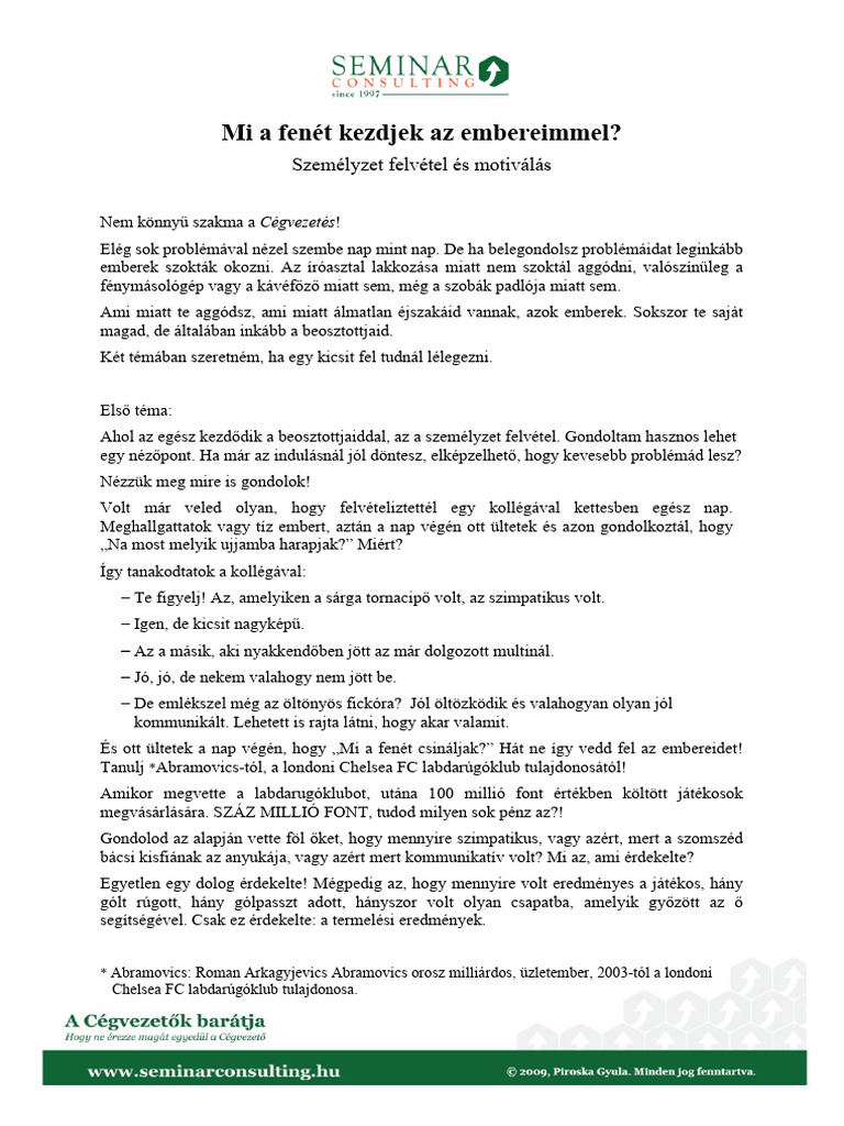 Mi A Fenet Kezdjek Az Embereimmel | PDF