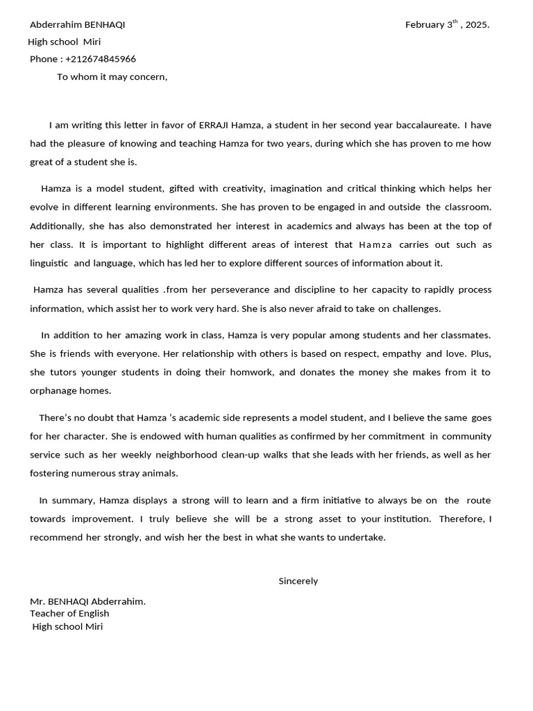 Abderrahim BENHAQI Janunary 19th | PDF