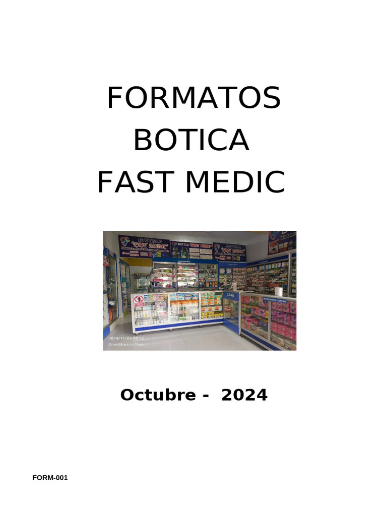 Inducción y Capacitación en Fast Medic | PDF | Farmacia | Medicina