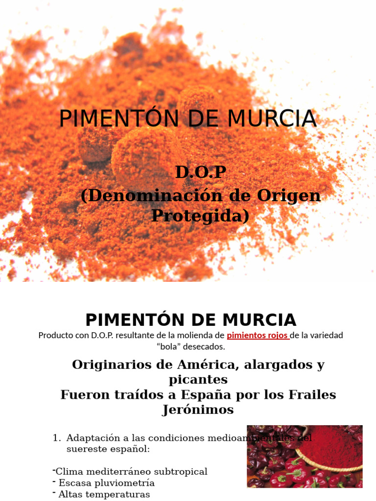 Pimentón de Murcia: Tradición y Calidad | PDF | Pimenton | Pimiento