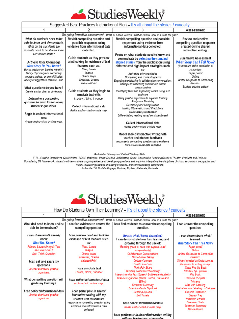 Embedded Literacy & Critical Thinking Strategies | PDF | Cognitive ...