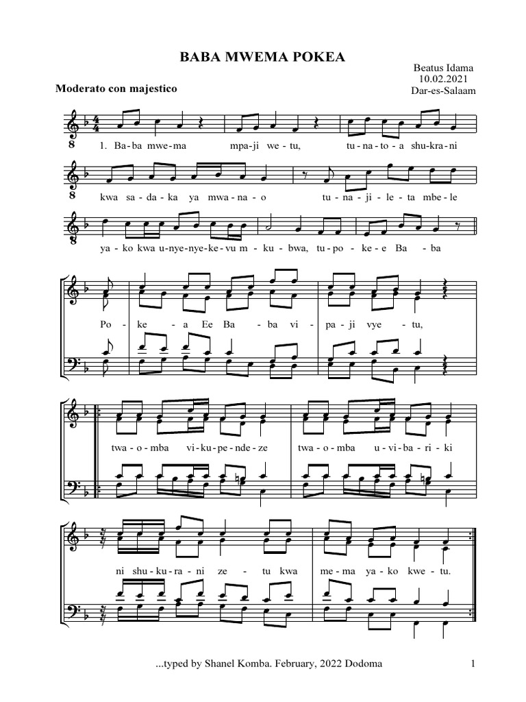 Baba Mwema Pokea | PDF