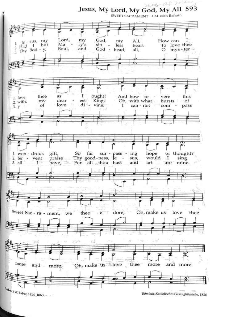 Jesus, My Lord, My God, My All | PDF