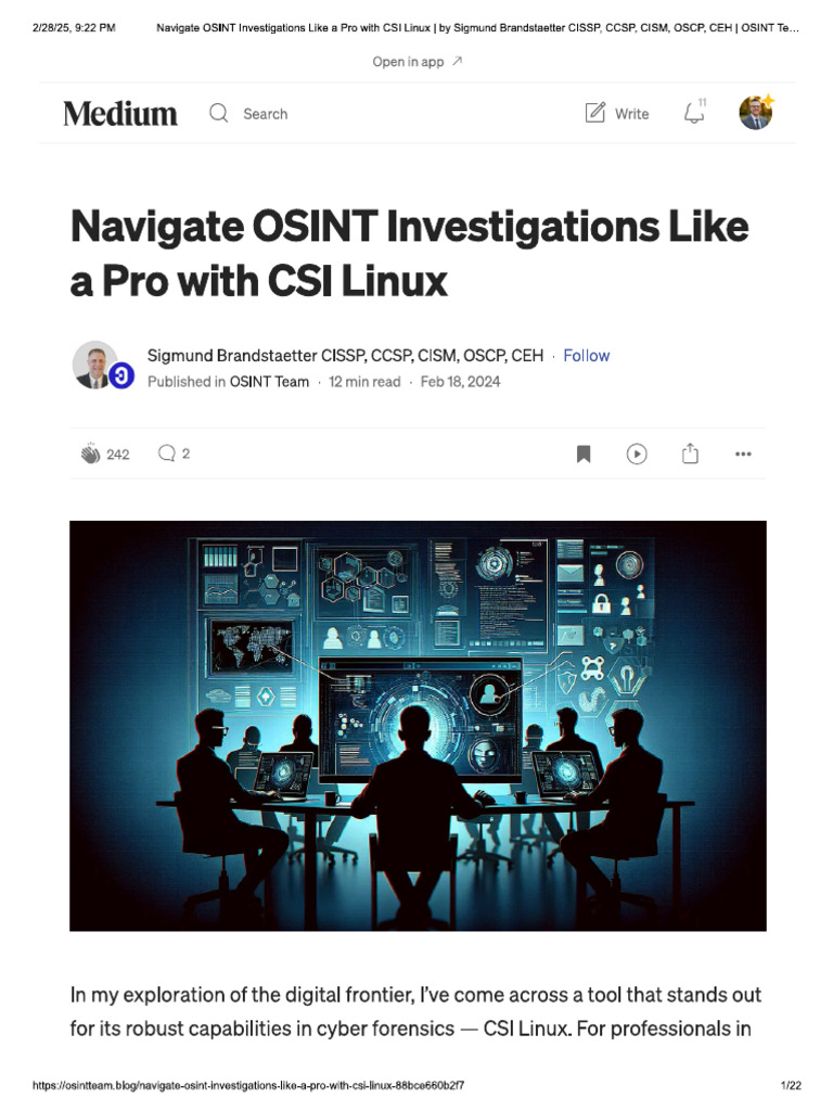 Navigate OSINT Investigations W CSI Linux | PDF