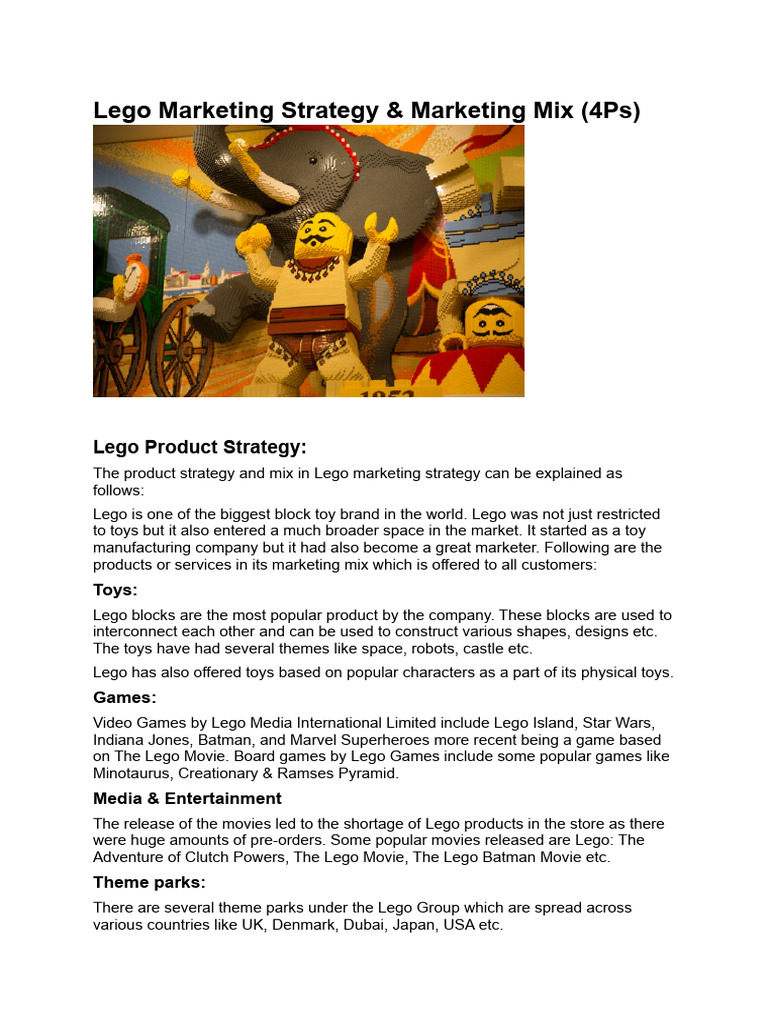 Lego's Marketing Strategy Overview | PDF | Lego | Marketing