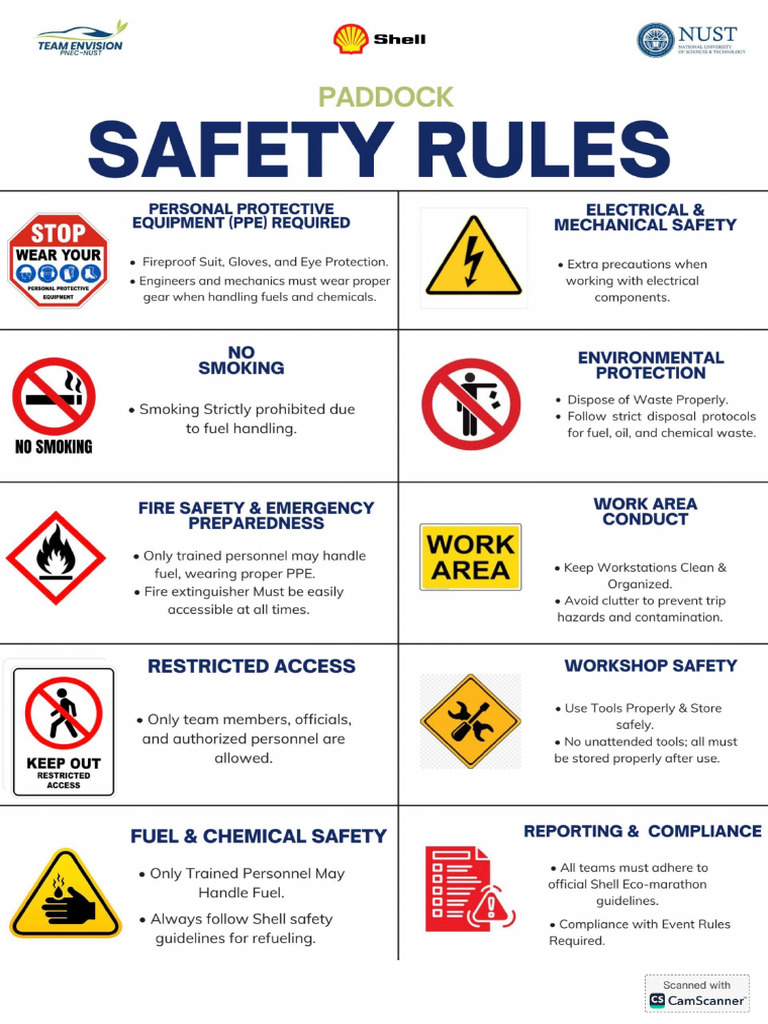 Paddock Safety Rules. | PDF