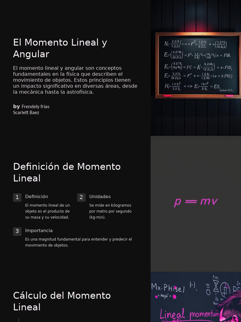El Momento Lineal y Angular 2 | PDF | Impulso | Momento angular