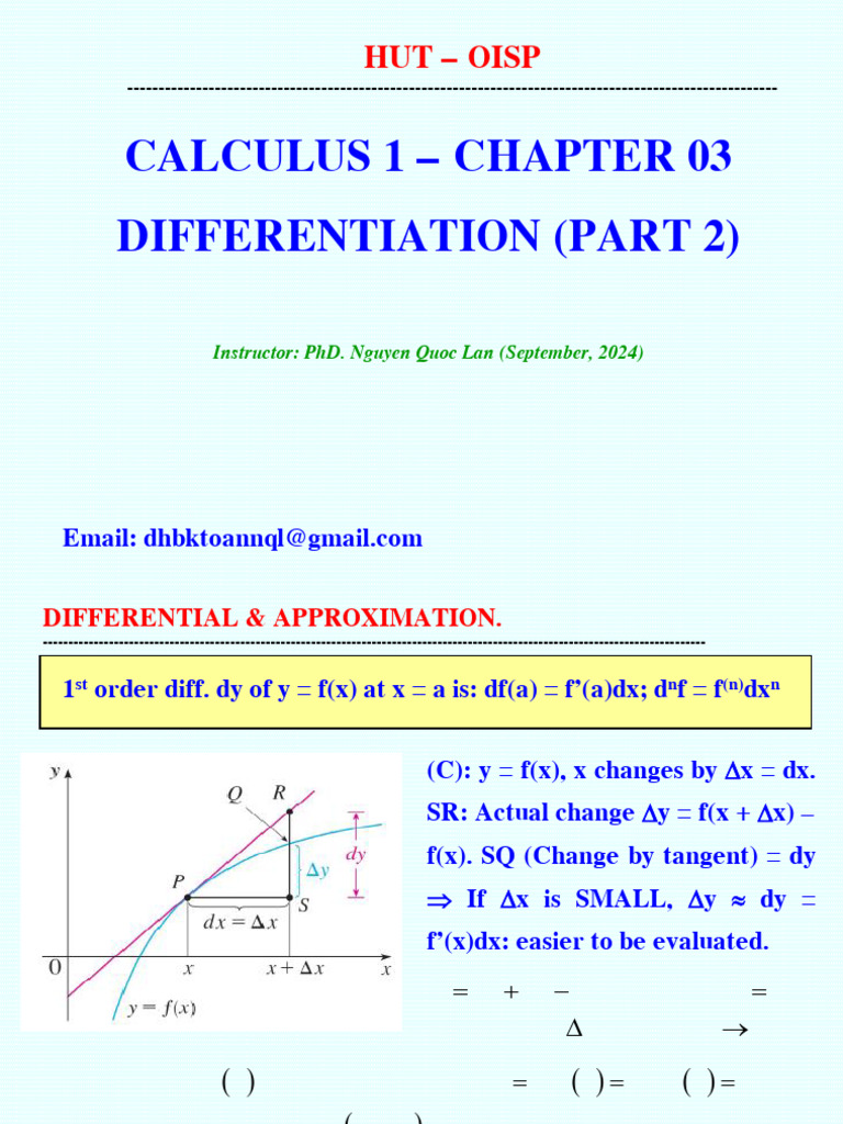 Calculus 1: Differentiation Techniques | PDF | Tangent | Mathematical ...