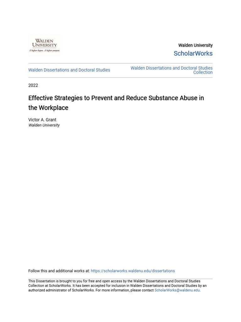 Effective Strategies To Prevent and Reduce Substance Abuse in The | PDF ...