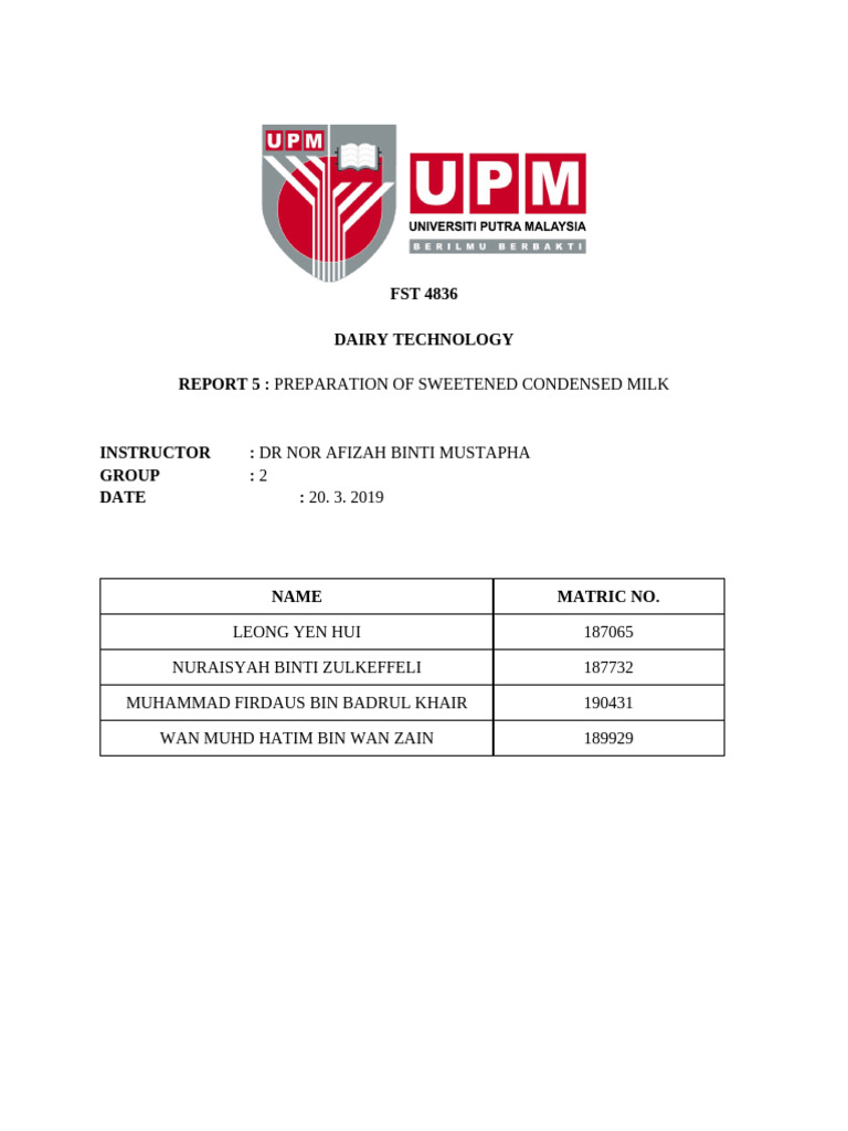 DAIRY - Rp. 5 - Condensed Milk | PDF | Milk | Boiling