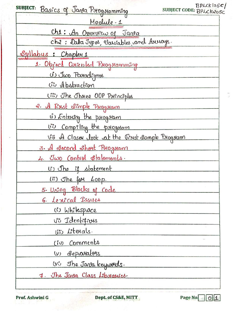 JAVA_MODULE1_BPLCK205C | PDF