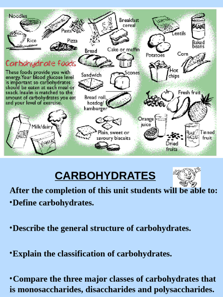 Carbohydrates: Structure & Function | PDF | Carbohydrates | Diet ...