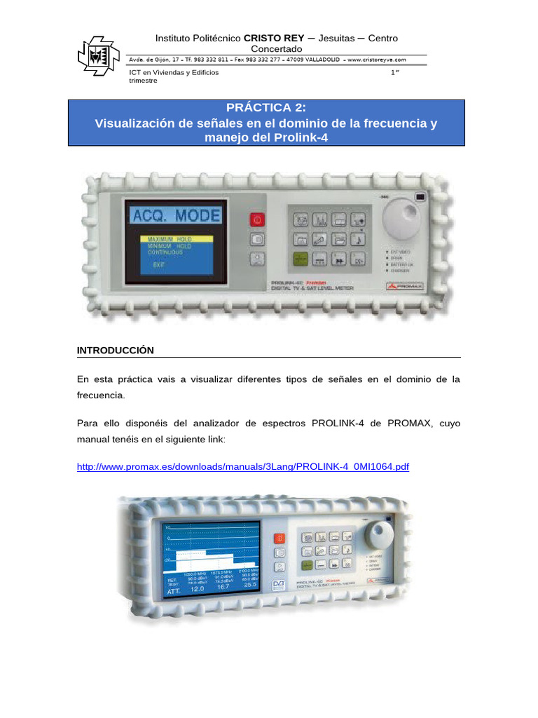 Prolink | PDF | Modulación de frecuencia | Tecnología de información y comunicaciones