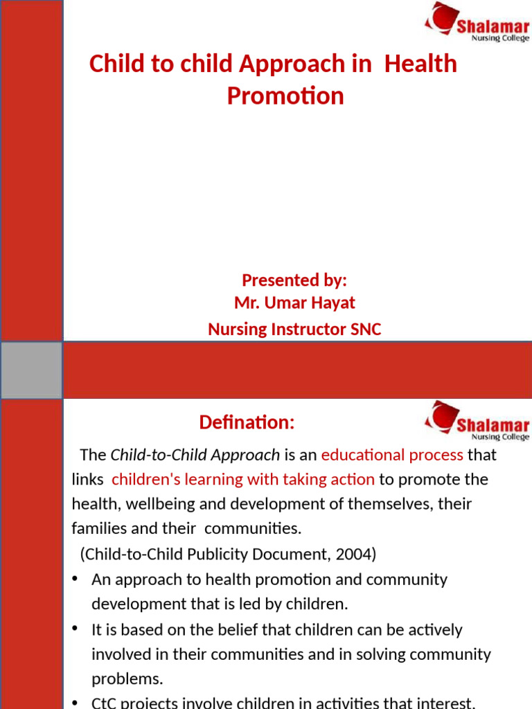 Child-to-Child Health Promotion Guide | PDF | Teaching Method | Knowledge