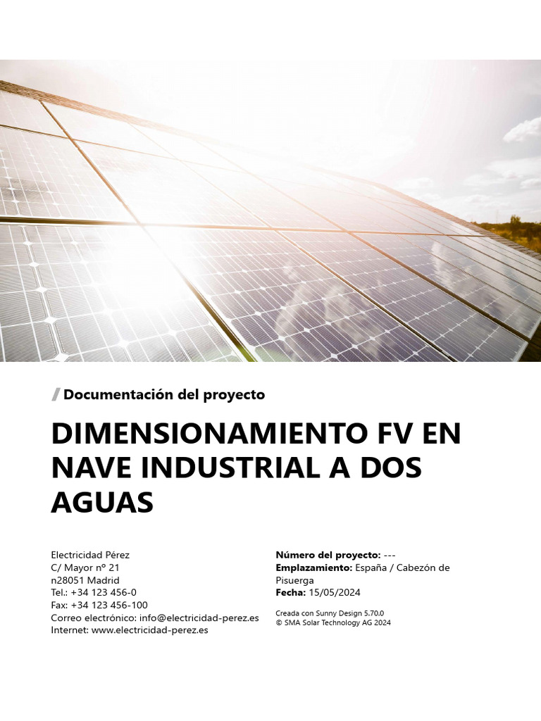 Dimensionamiento FV Industrial | PDF | Fotovoltaica | Energía sostenible