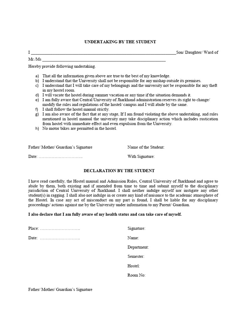 Declaration and Undertaking | PDF | Justice | Crime & Violence