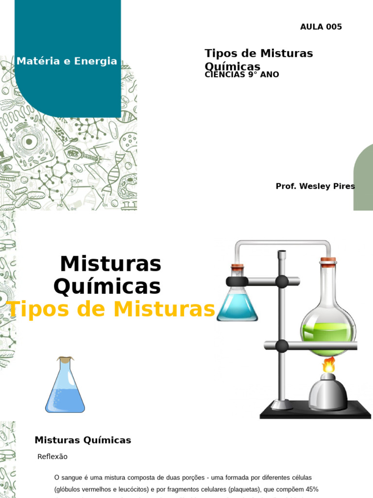 Tipos de Misturas Químicas Explicadas | PDF | Mistura | Substancias ...