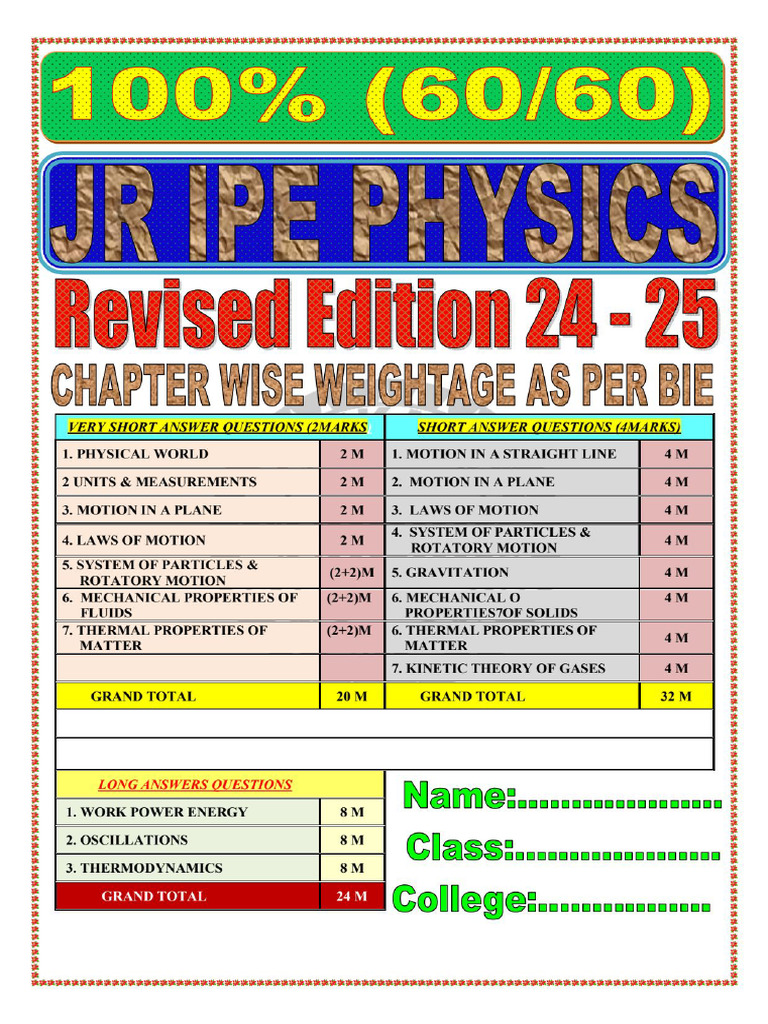 100% (6060) JR Ipe Physics Material | PDF