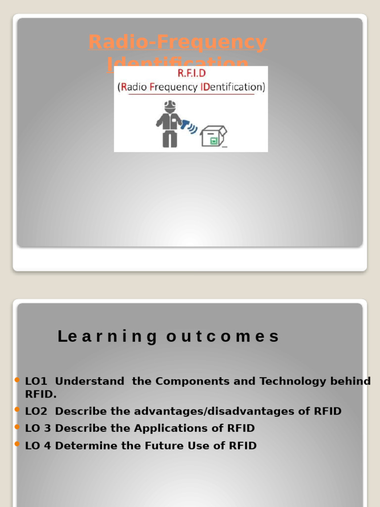 IT SELECT LEC 2 Radio-Frequency IDentification 2 | PDF | Radio Frequency Identification