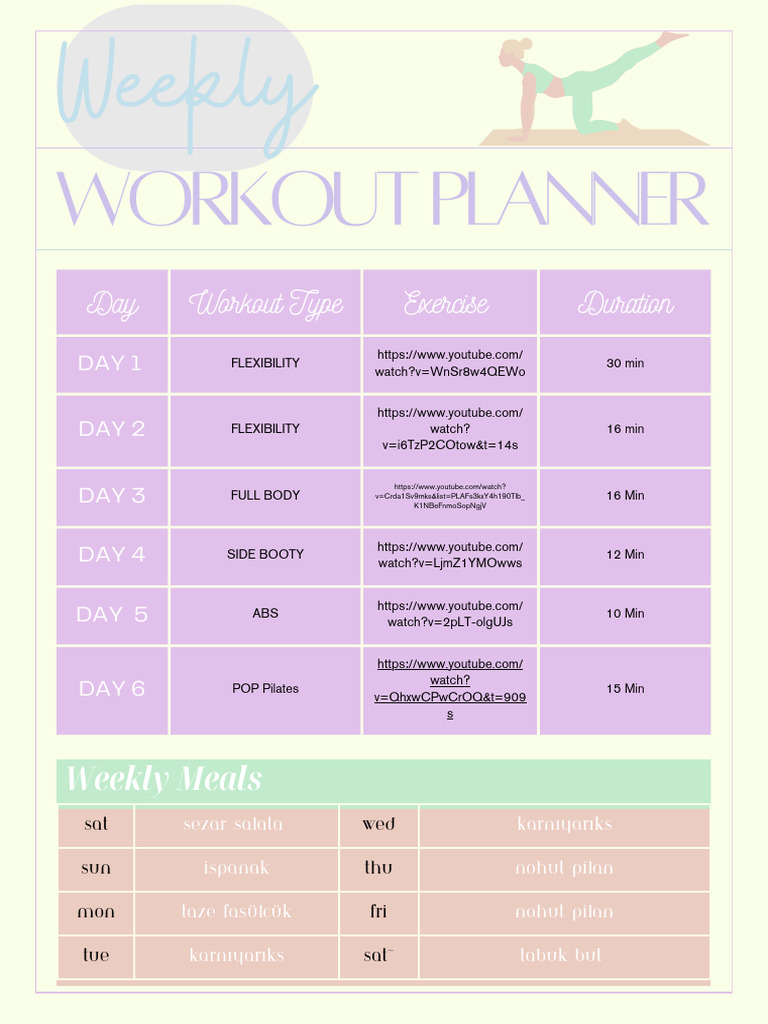 Weekly Workout Planner | PDF