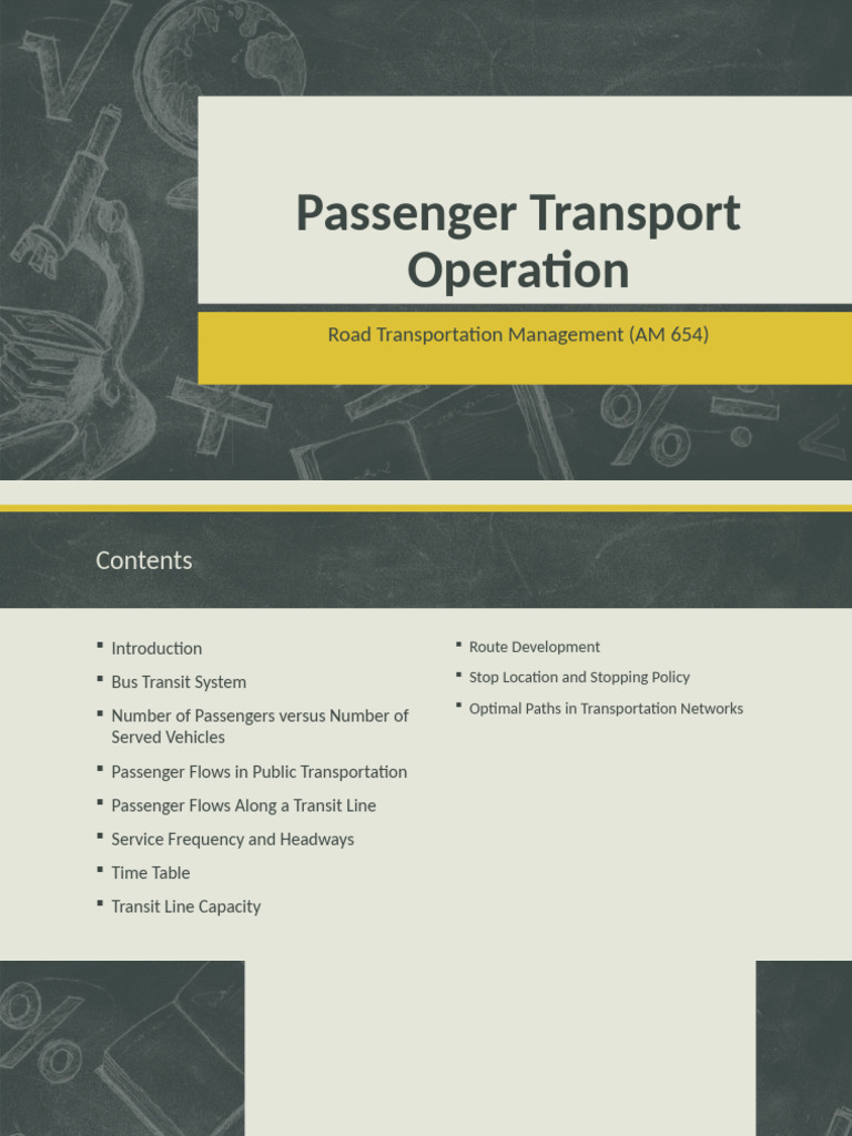 Passenger Transport Operation | PDF | Public Transport | Bus