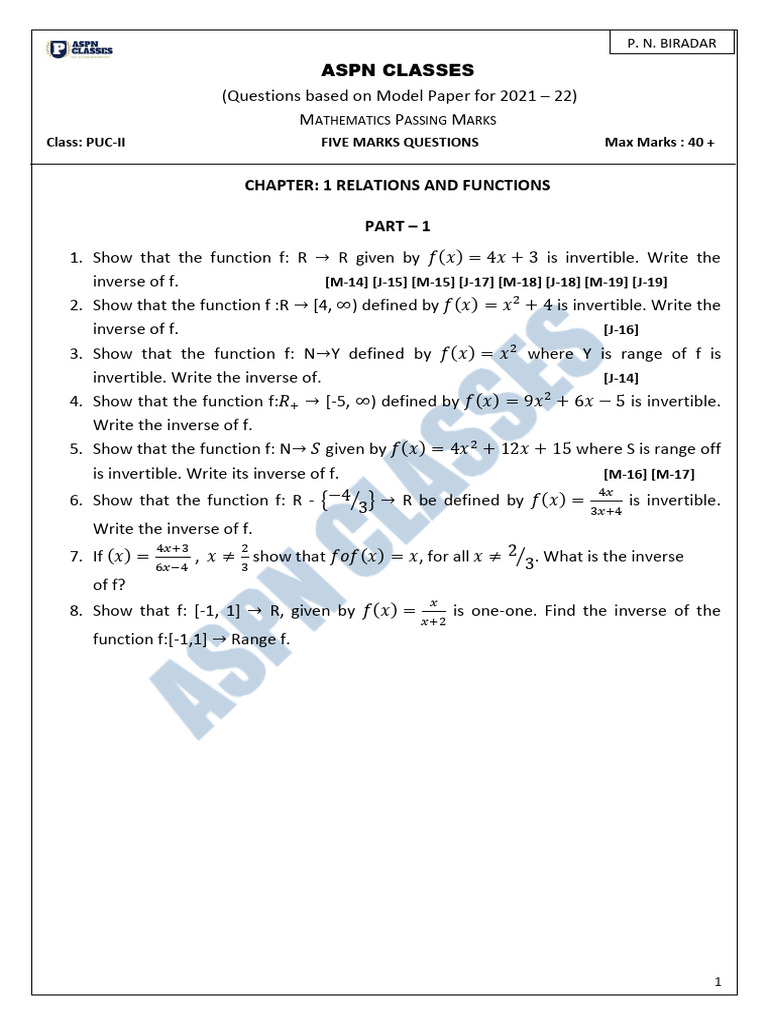 P U II Maths Passing Package 2022apn Classes | PDF | Line (Geometry) | Mathematical Objects