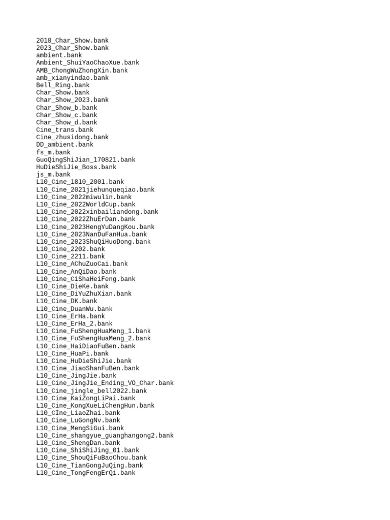 FMOD_bank_list | PDF