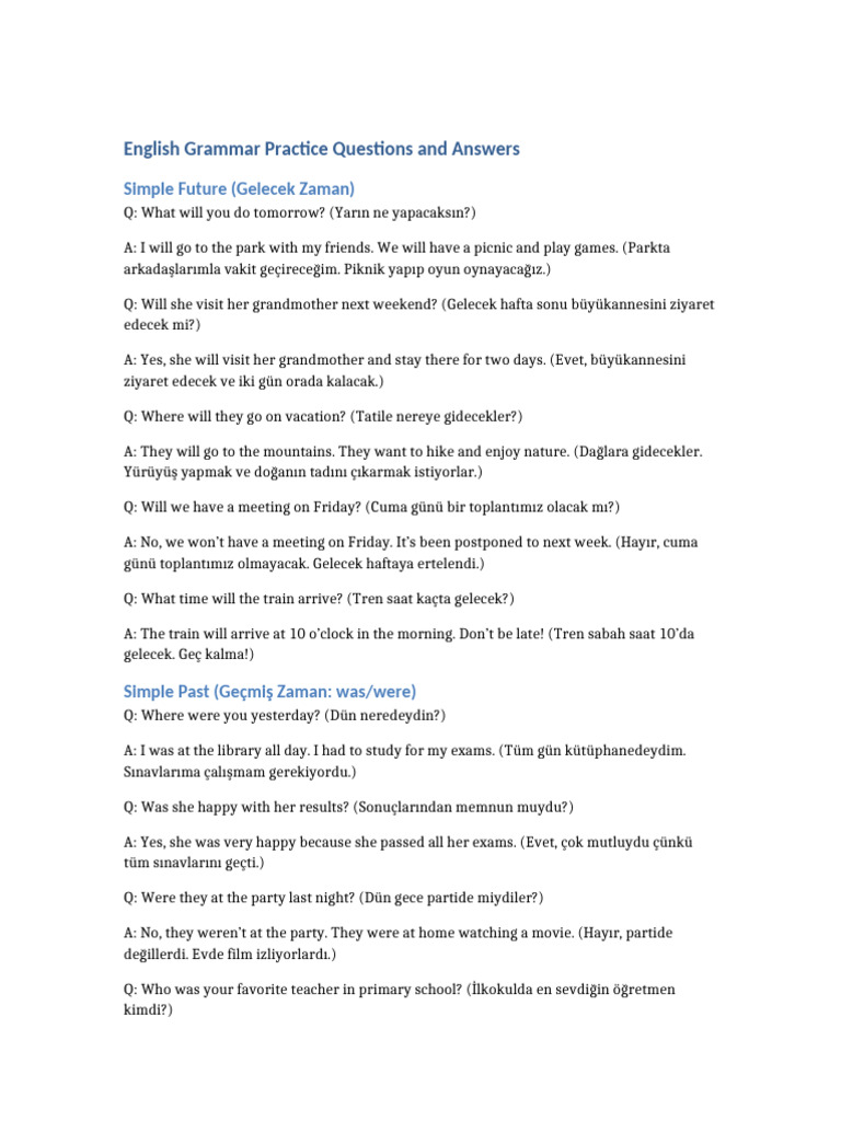 English Grammar Practice | PDF