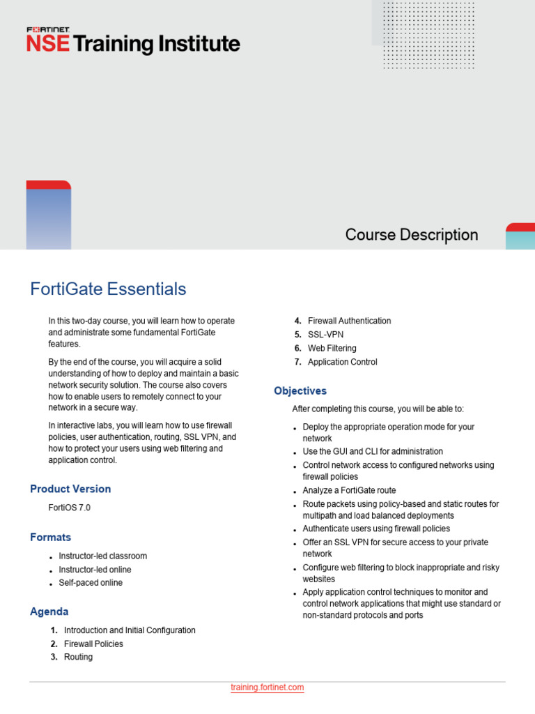 FortiGate_Essentials | PDF | Computer Network | Firewall (Computing)