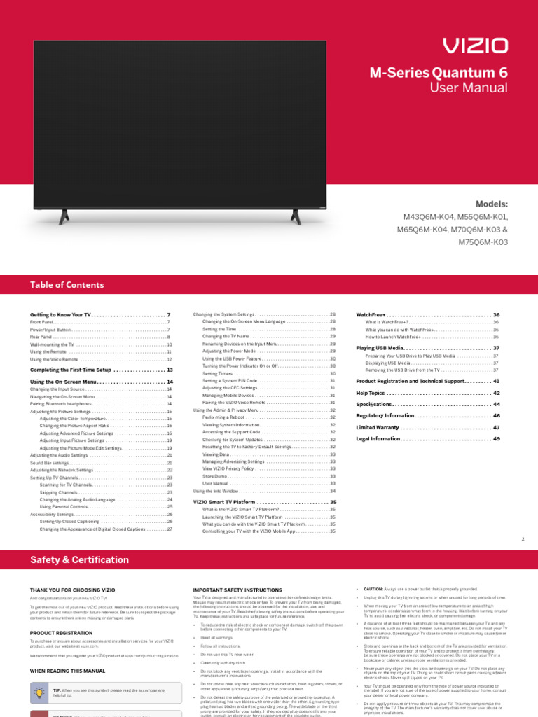 Mq6-Series Um en | PDF | Hdmi | Cable Television