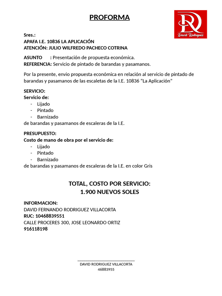 PROFORMA | PDF