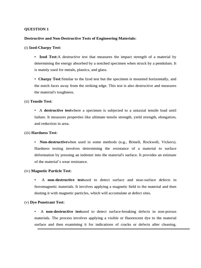 Testing and Failure Past Questions Summary | PDF | Corrosion | Fatigue ...