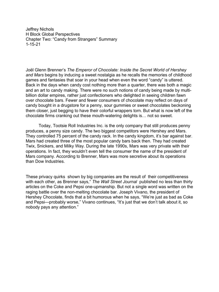 Candy From Strangers Sample | PDF