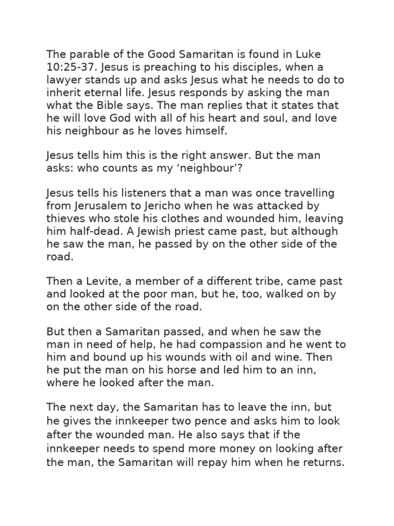 The-parable-of-the-Good-Samaritan-is-found-in-Luke-10 | PDF
