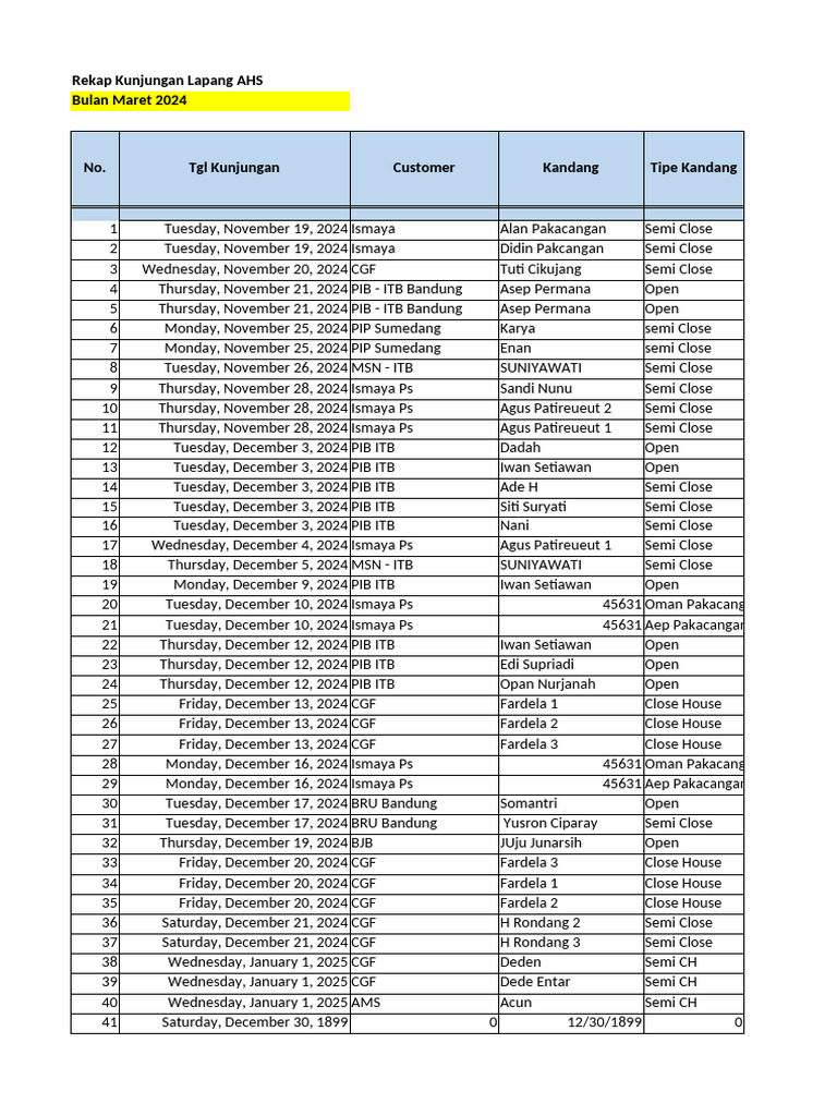 Rekap Data Kunjungan . . 2024 Nov24-1 | PDF | Digestive System