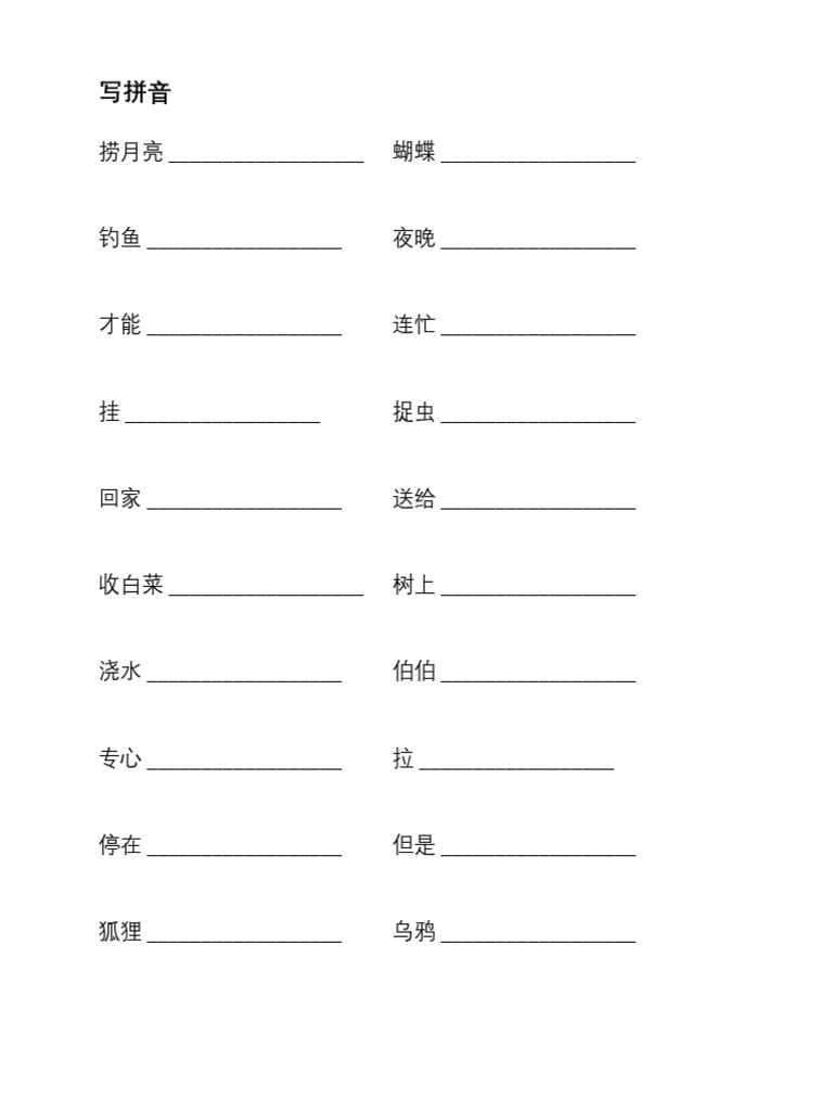 L30 Chinese Pinyin Review 11 | PDF