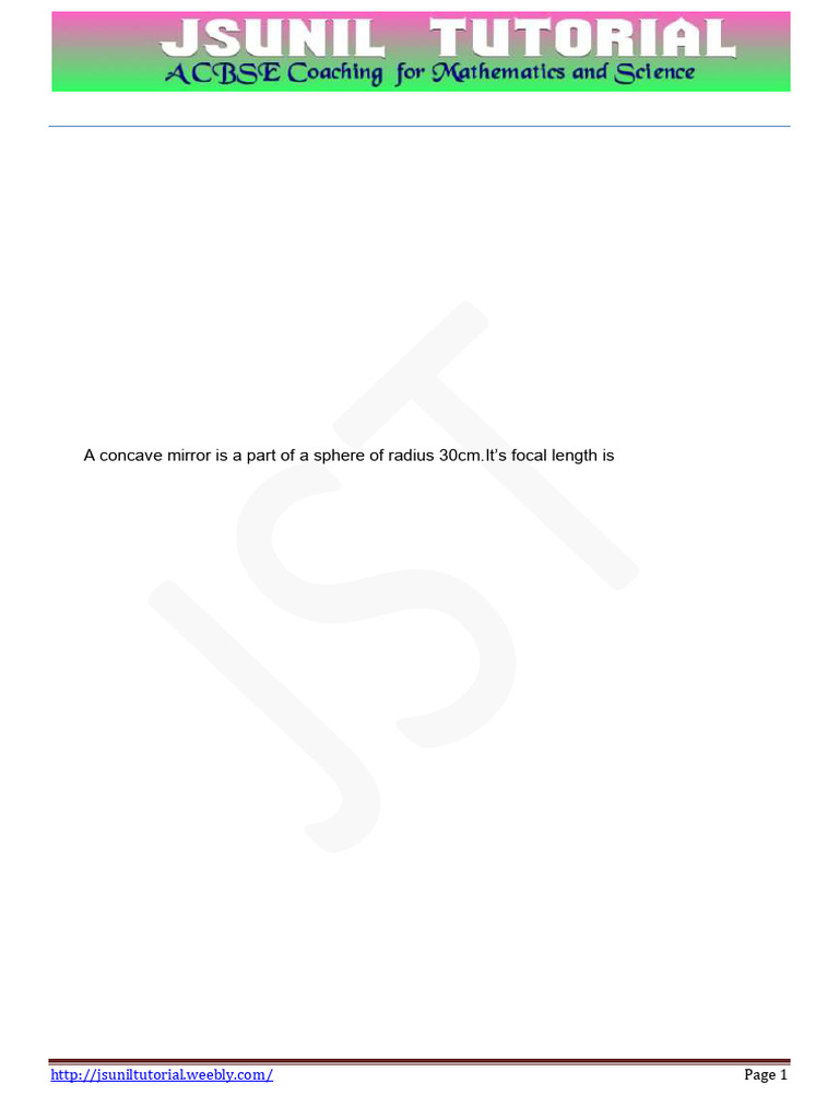 Class 8 Light and Vision Solved Test Paper MCQ | PDF | Refractive Index ...