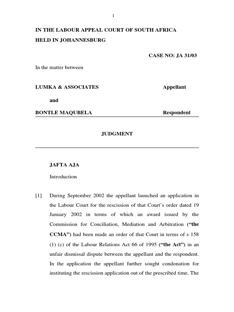 RESCISSION - Rule 42 (1) (A) Limited To Orders Erroneously Granted in ...
