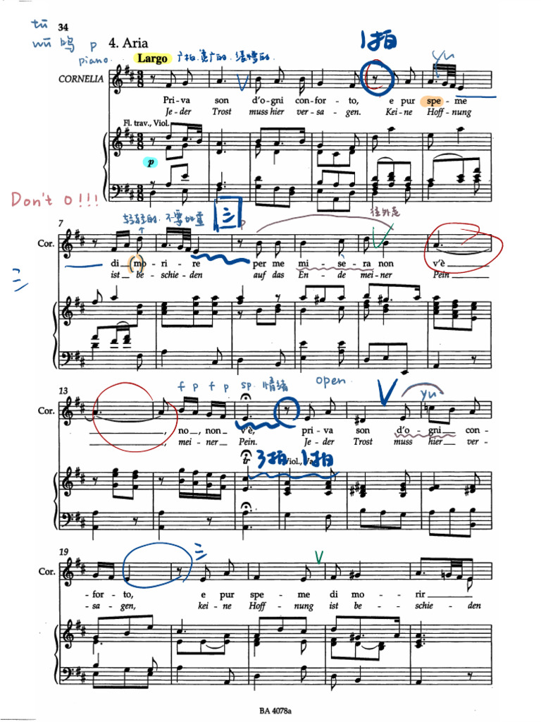 Priva Son D'ogni Conforto-Giulio Cesare | PDF